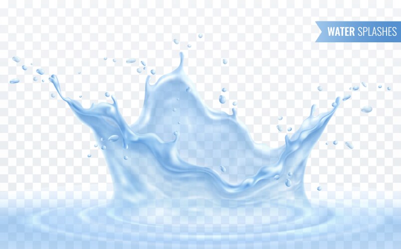 Blue water splash Royalty Free Vector Image - VectorStock