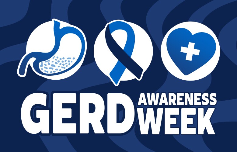 Gerd awareness week for all gerd sufferers Vector Image