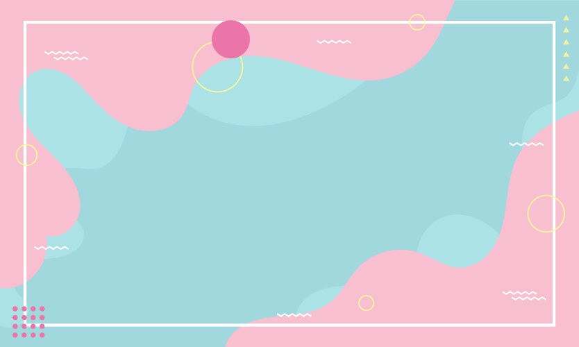 Cute modern abstract geometric pastel poster Vector Image