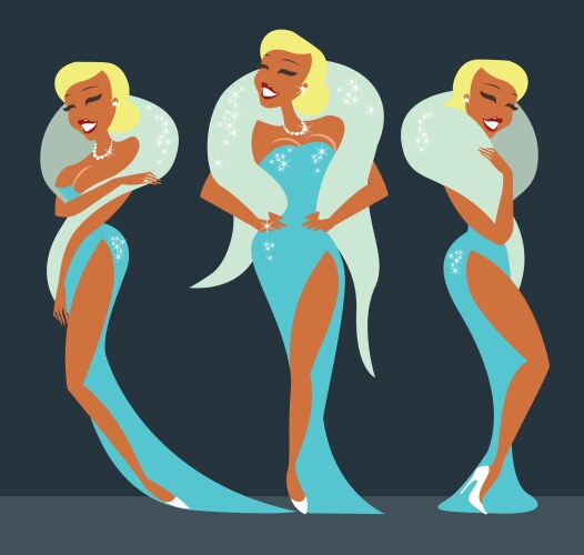 Cartoon woman in the uniform of a policeman Vector Image