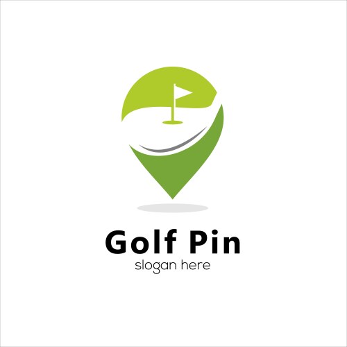 Golf hole and flag hand drawn outline doodle icon Vector Image