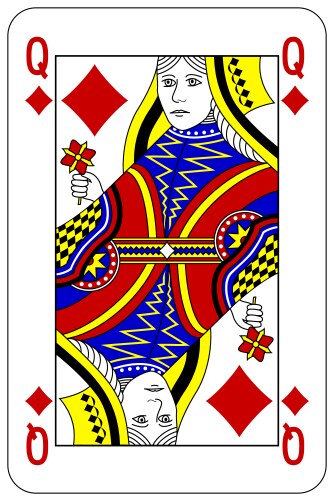 Queen Playing Card Vector Images (over 9,200)