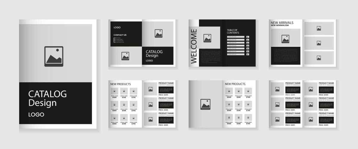 Product catalog design Royalty Free Vector Image