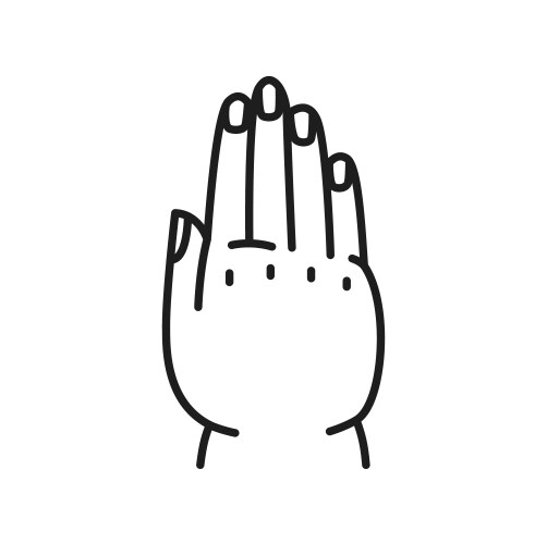 Cartoon hand and comic arm with five fingers Vector Image