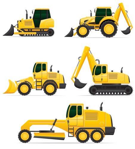 Building work construction machinery equipment Vector Image