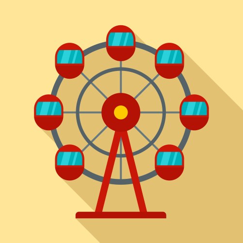 Ferris wheel amusement park carnival fun fair Vector Image