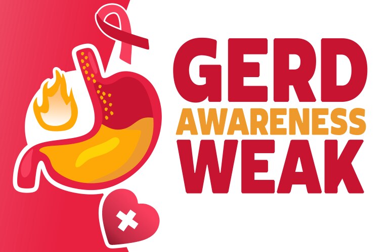 Gerd awareness week for all gerd sufferers Vector Image