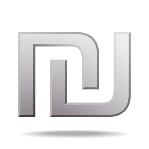 Israeli shekel currency symbol Royalty Free Vector Image