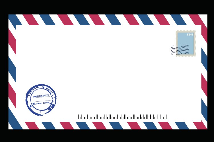 International Express Mail Envelope Royalty Free Vector