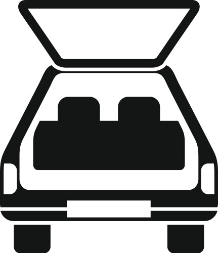 Car trunk icon simple open vehicle Royalty Free Vector Image
