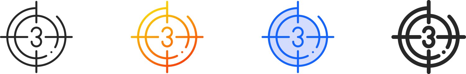 Clock iconthin linear gradient blue stroke Vector Image