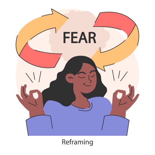 Overcoming fears strategy a therapy session Vector Image