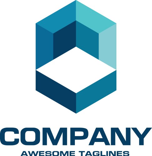 Building blocks logo Royalty Free Vector Image