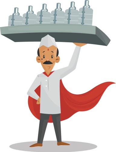 Tiffin service man Royalty Free Vector Image - VectorStock