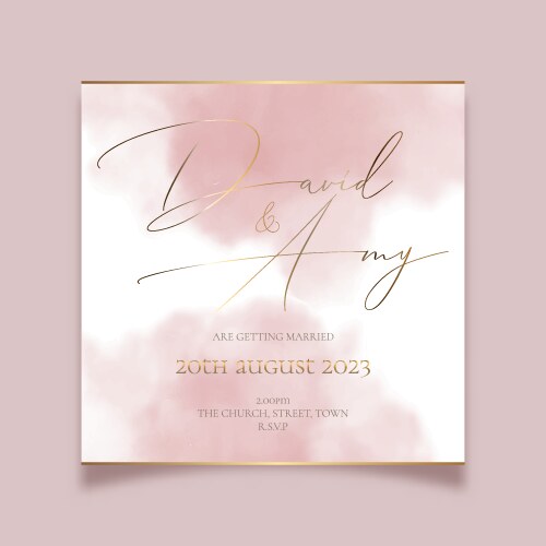 Subtle elegant wedding invitation card design Vector Image