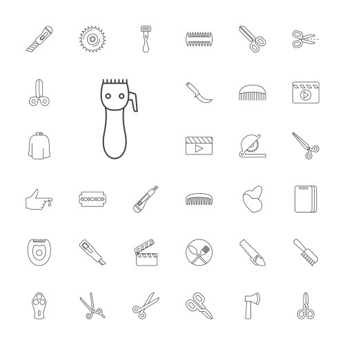 Cut icons Royalty Free Vector Image - VectorStock