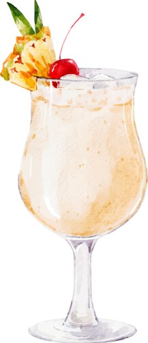Watercolor Pina Colada Vector Images (over 170)
