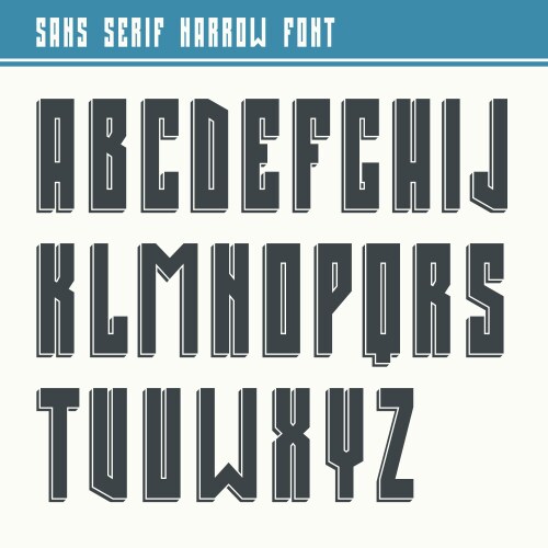 Serif font in retro racing style Royalty Free Vector Image