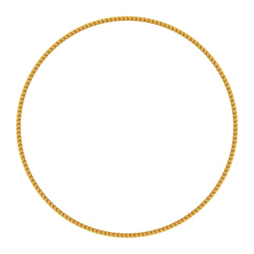 Gold twisted rope circle frame round border Vector Image
