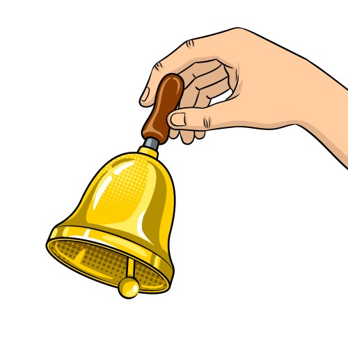 Ring bell cartoon Royalty Free Vector Image - VectorStock