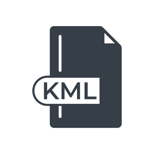 Kml icon file format extension line Royalty Free Vector Kml icon file format extension line Royalty Free Vector