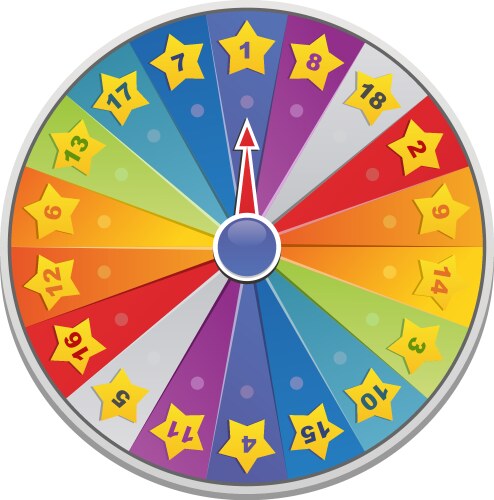 Fortune wheel in flat style blank template game Vector Image