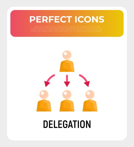 Delegate flat icon boss and employees corporate Vector Image