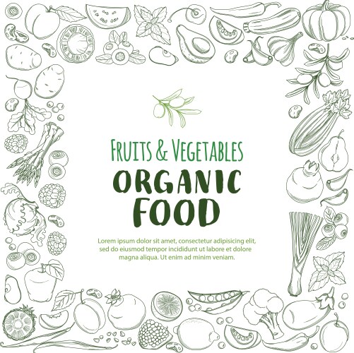 Food border Royalty Free Vector Image - VectorStock