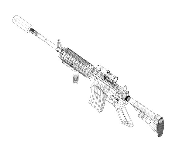 Army weapons Royalty Free Vector Image - VectorStock