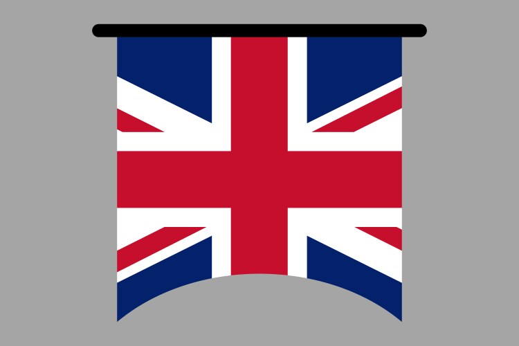 United kingdom flag sign Royalty Free Vector Image