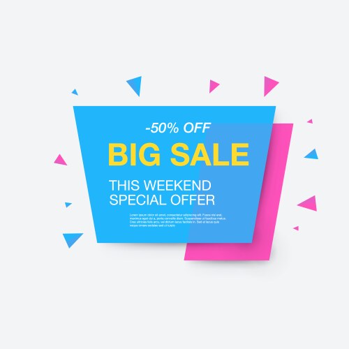 Weekend sale background Royalty Free Vector Image