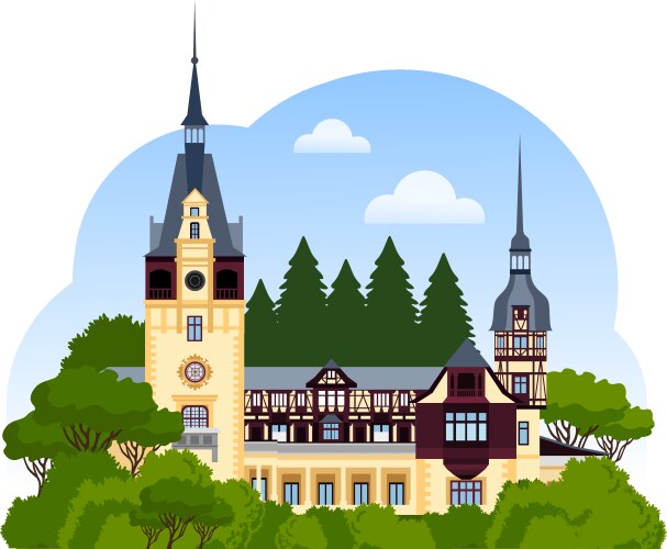 Romania Castle Vector Images (over 200)