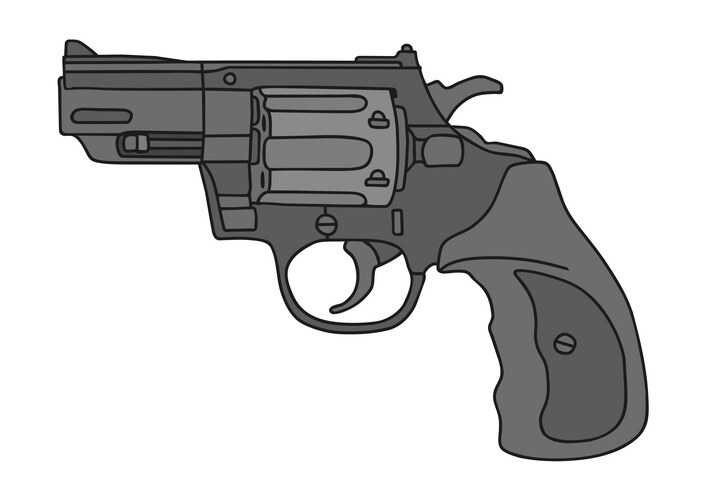 Cartoon Handgun Royalty Free Vector Image - VectorStock