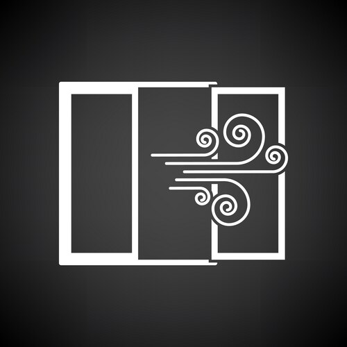 Room ventilation icon Royalty Free Vector Image