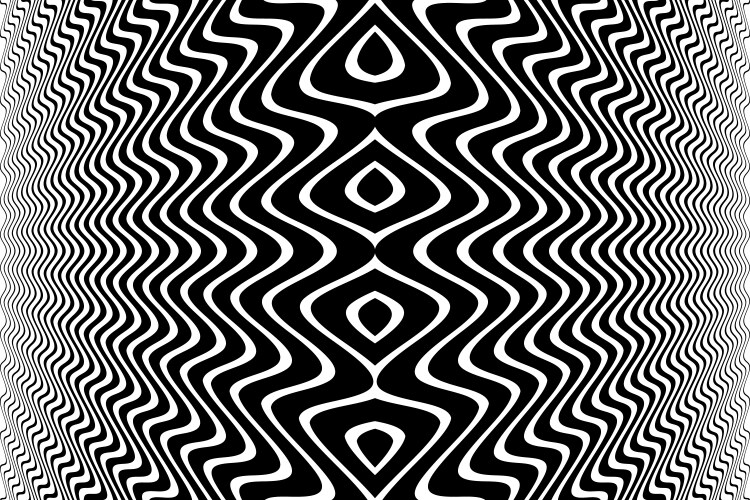 Op art wavy lines pattern Royalty Free Vector Image