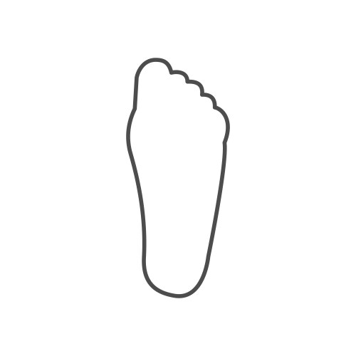 Left foot footprint outline high quality Vector Image