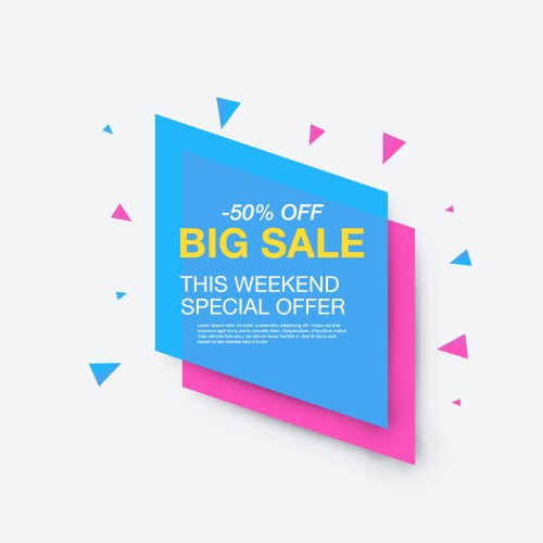 Weekend sale background Royalty Free Vector Image