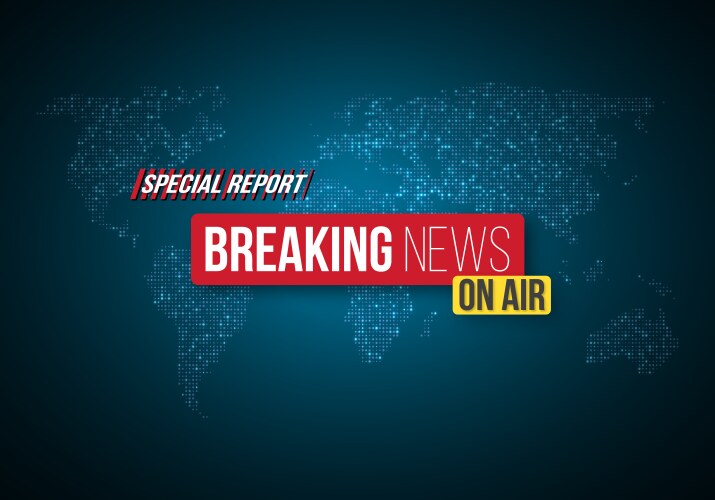 Breaking news background world banner Royalty Free Vector