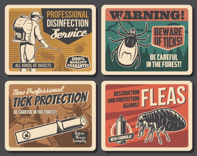 Mosquito and pest control banner Royalty Free Vector Image