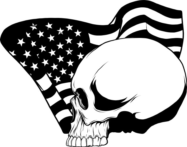 Outline human skull Royalty Free Vector Image - VectorStock