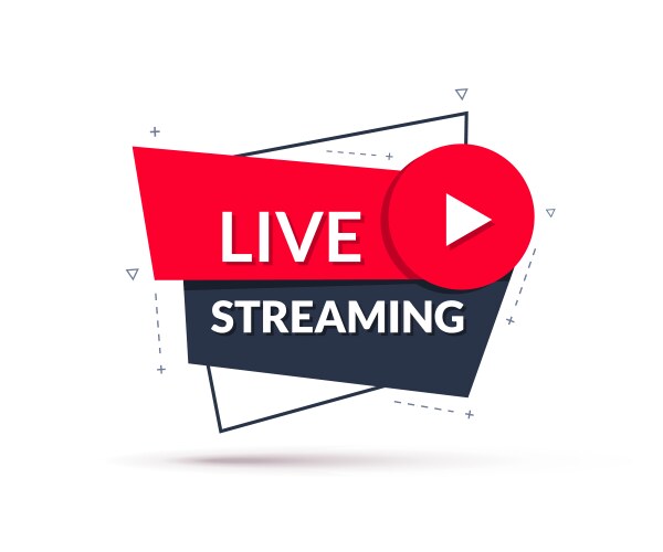 Live streaming symbols Royalty Free Vector Image