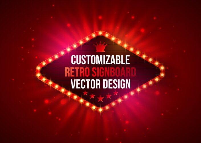 Retro billboard poster Royalty Free Vector Image