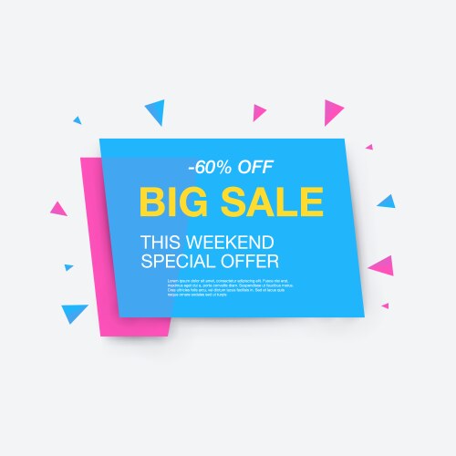 Weekend sale background Royalty Free Vector Image