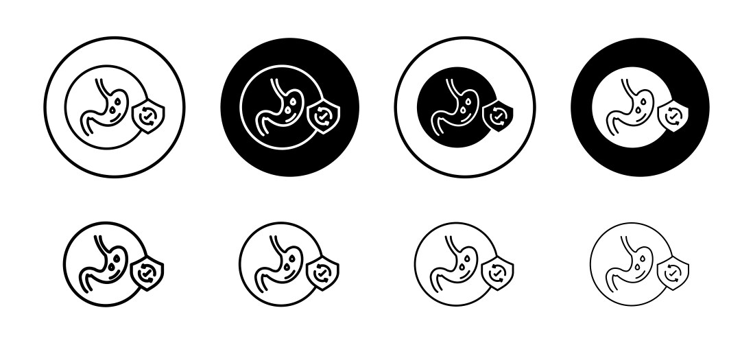 Digestive system aid icon for nutrient absorption Vector Image