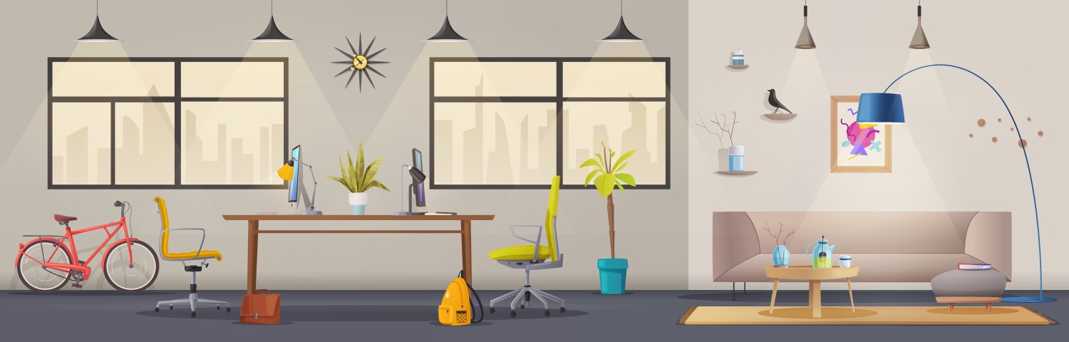 Bank office interior background finance services Vector Image