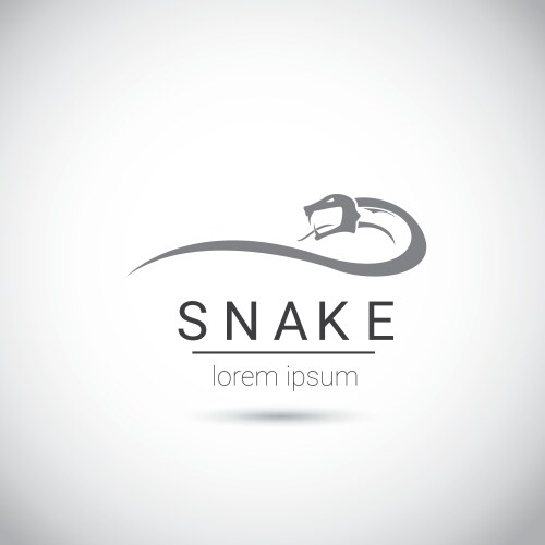 Design snake is text Royalty Free Vector Image