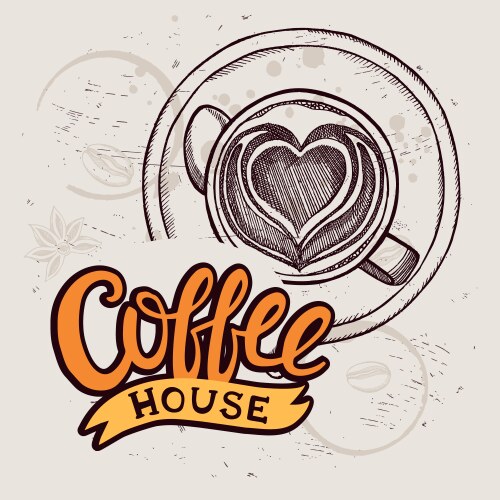Coffee poster for restaurant and cafe Royalty Free Vector
