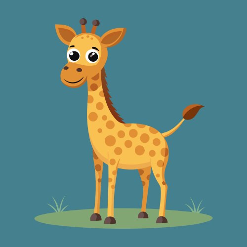 Funny ziraffe cartoon Royalty Free Vector Image