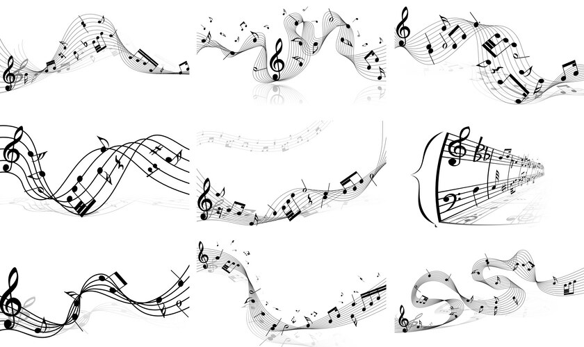 Notes 9 set Royalty Free Vector Image - VectorStock