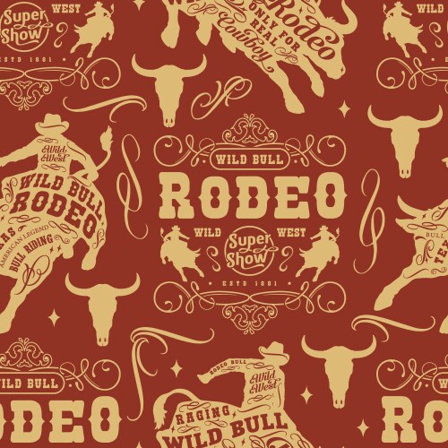 Seamless cowboy pattern Royalty Free Vector Image